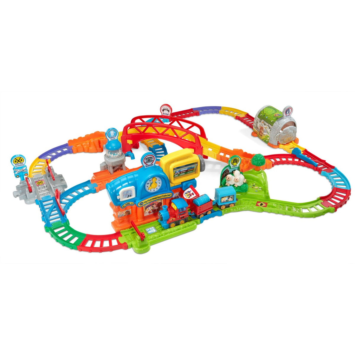 Vtech - Super circuit train éducatif+ Adam train marchand – Ojeux