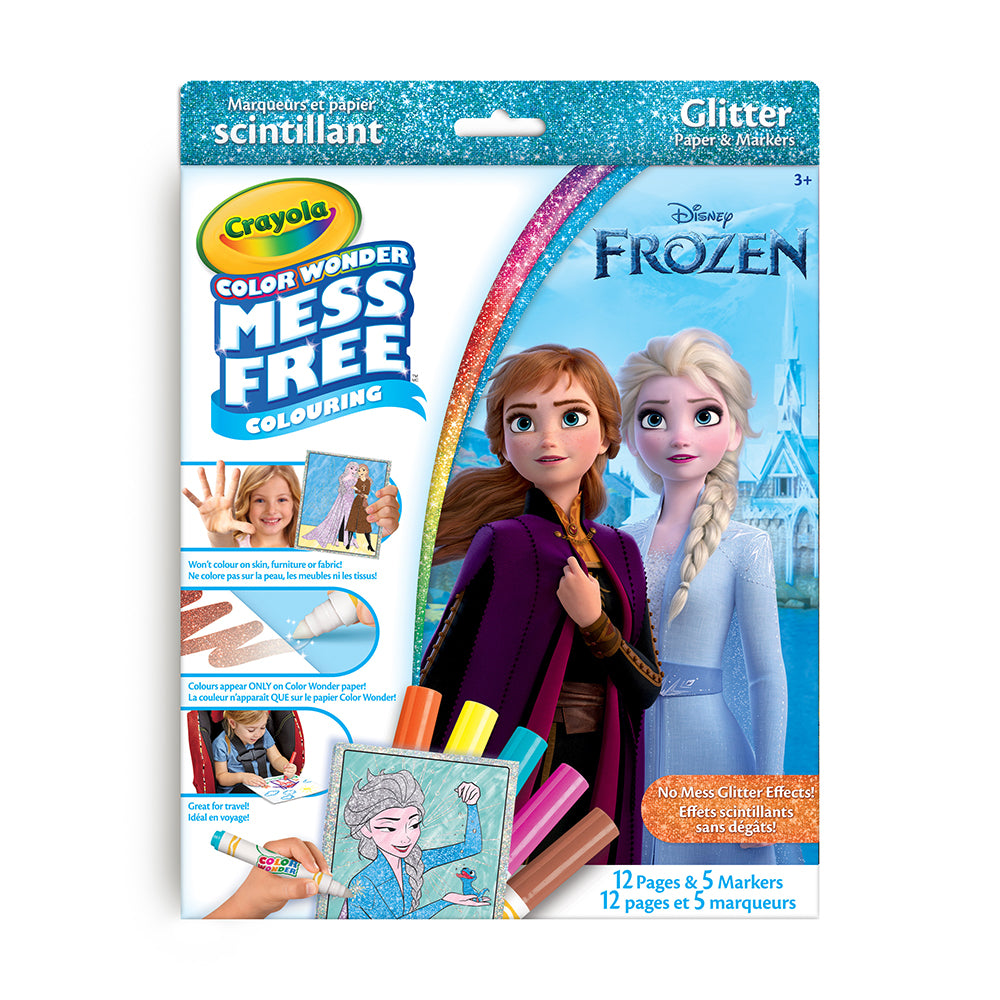 Crayola - Color wonder papier scintillant,Reine des neiges – Ojeux
